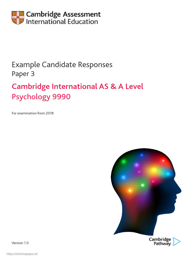 9990 Example Candidate Responses Paper 3 (For Examination From 2018) | PDF