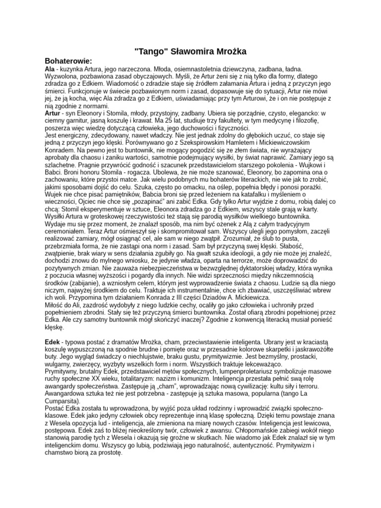 Tango Notatki | PDF