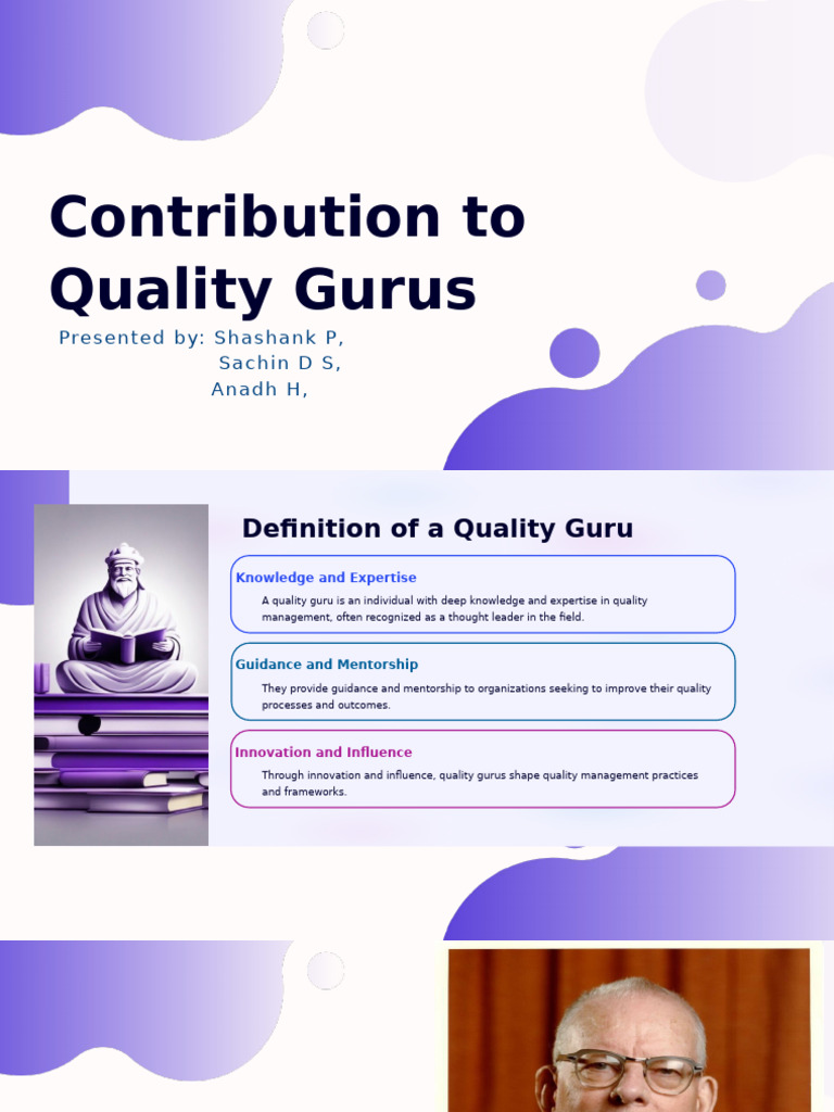 Introduction To Quality Gurus 1 | PDF