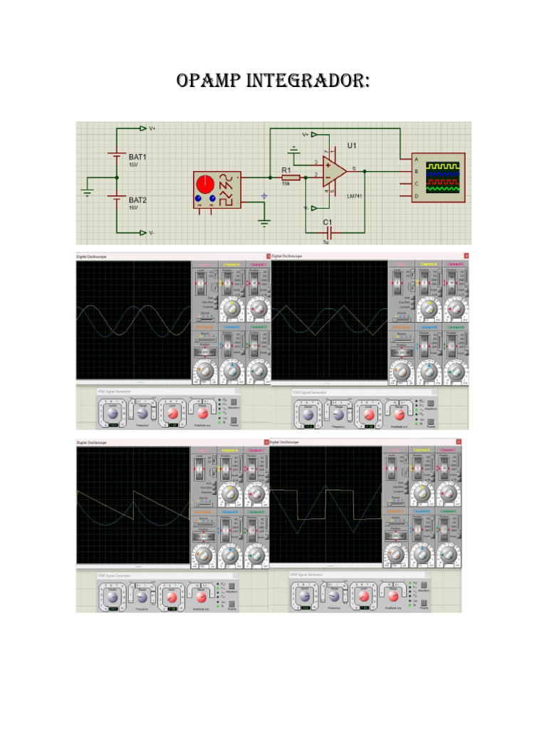 Opamp Derivador e Integrador | PDF