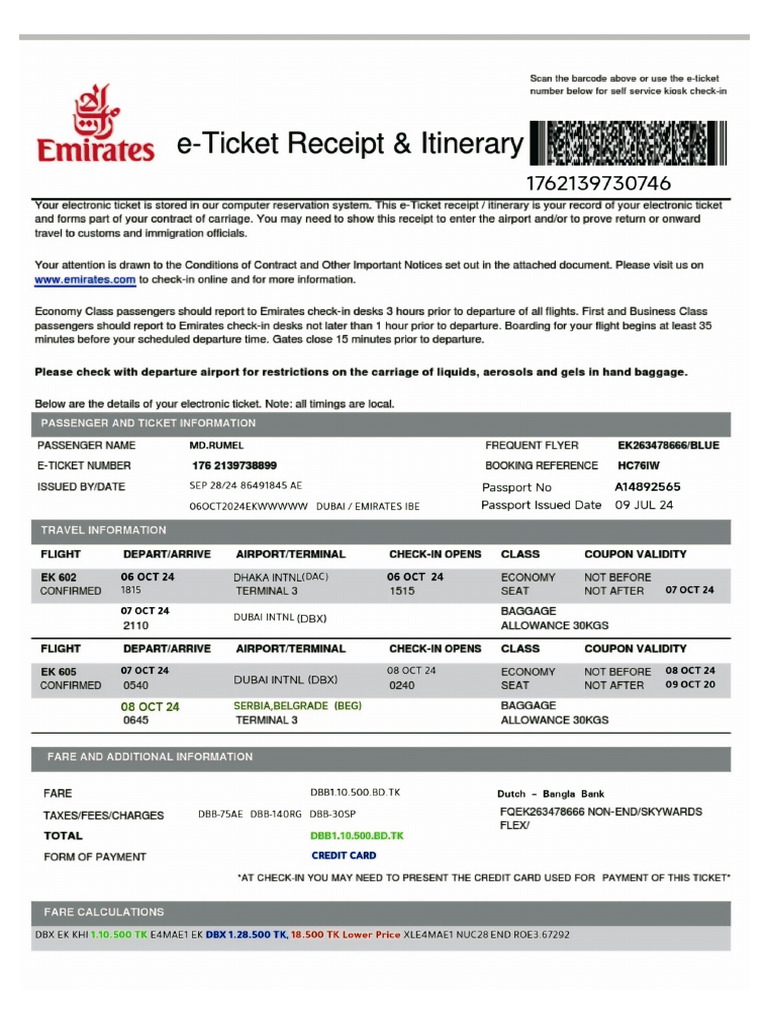 Mel E-Ticket | PDF