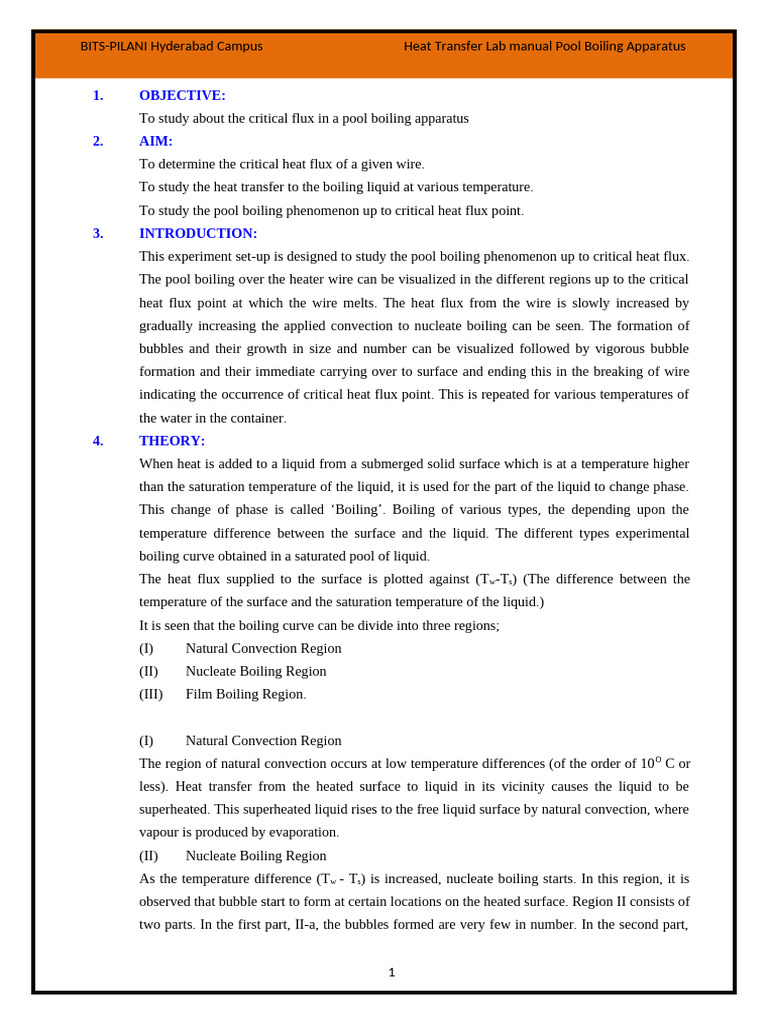 Pool Boiling Apparatus | PDF