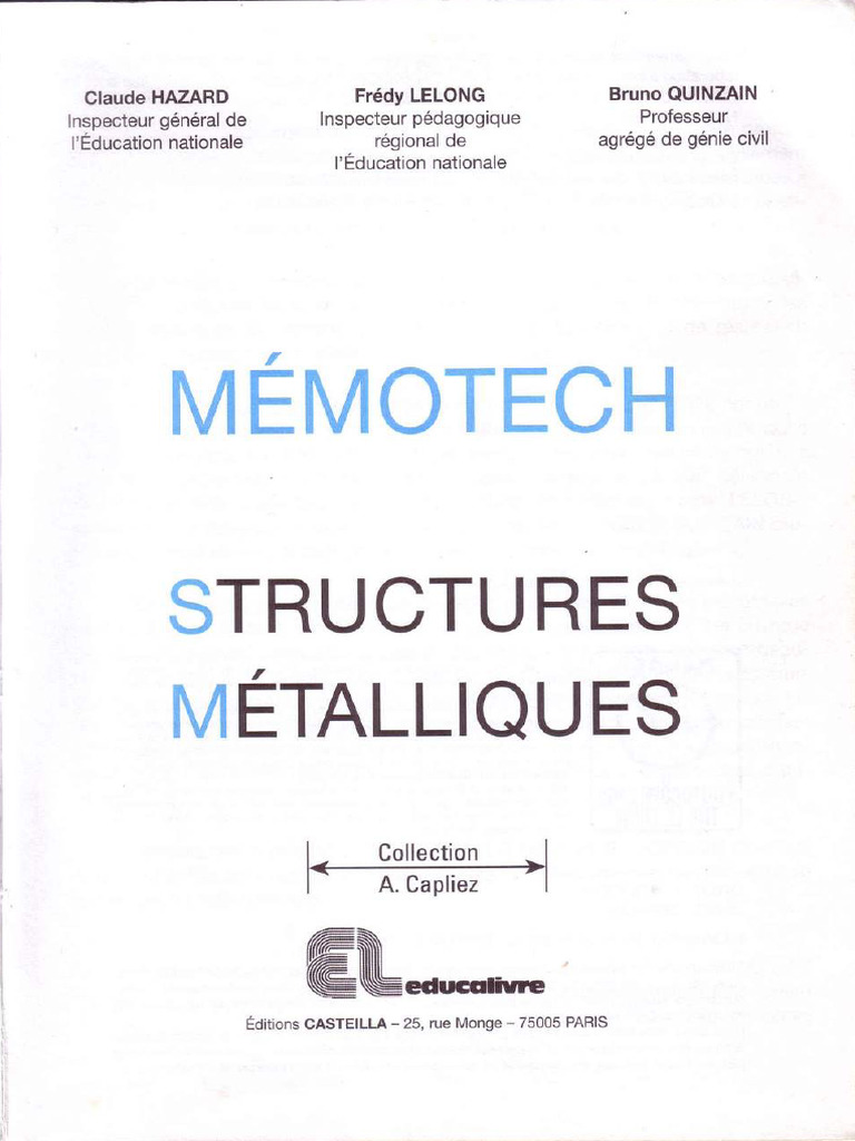 Memotech Structures Metallique | PDF