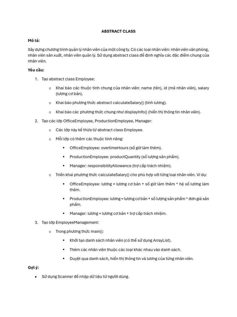 Ex Java Abstract Interface | PDF