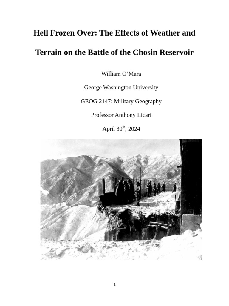 Chosin Reservoir: Weather's Deadly Impact | PDF | Battle Of Chosin ...