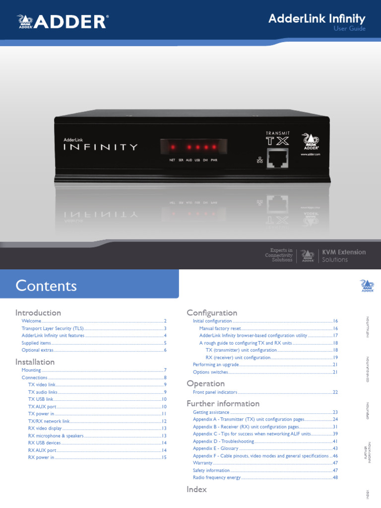 AdderLink Infinity v3-3a | PDF