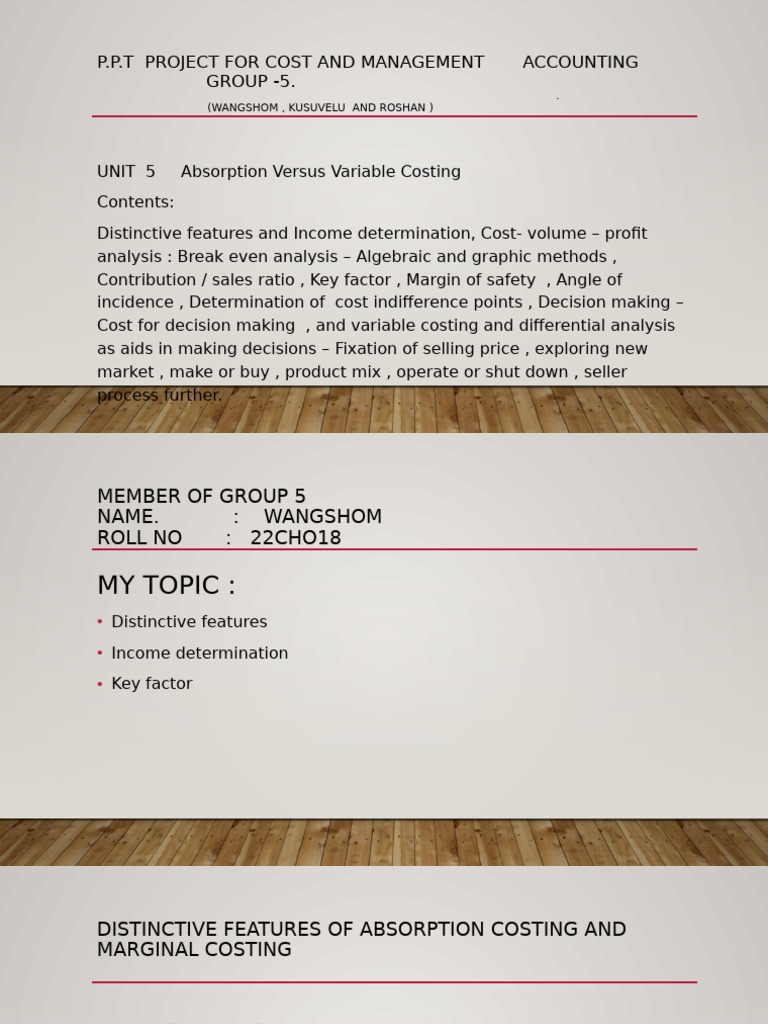 unit 5 cma ppt | PDF