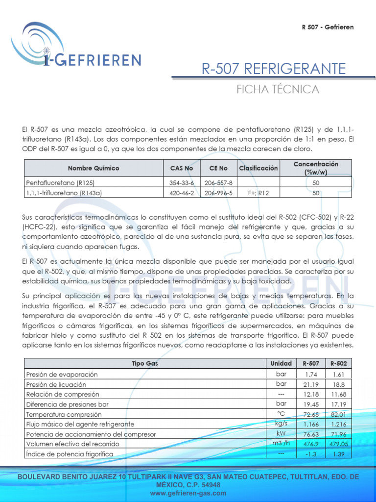 Ficha R507 7 | PDF