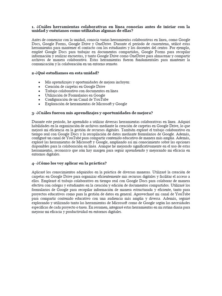 TII. Act.6-Diario Reflexivo Tema II | PDF