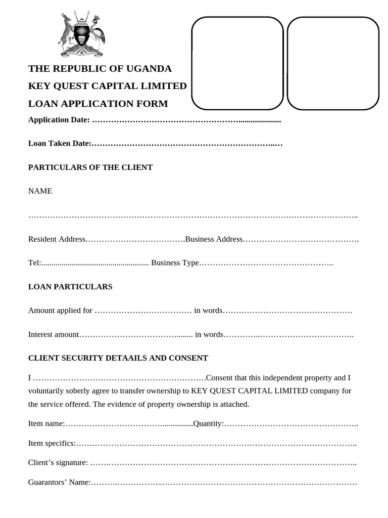 Key Quest Loan Form | PDF