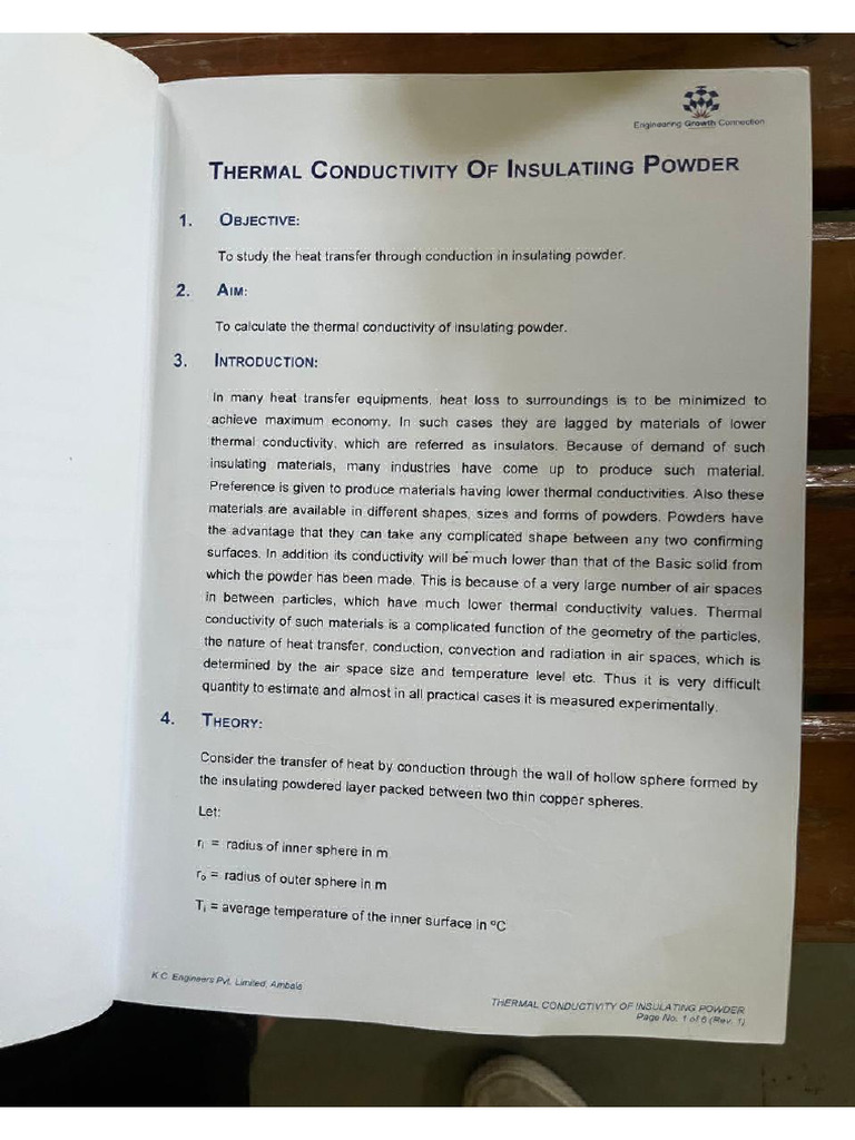 Thermal Conductivity of Insulating Powder | PDF