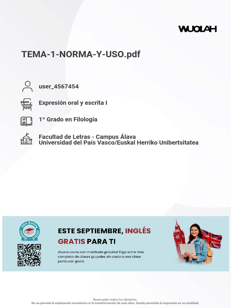 Wuolah Free TEMA 1 NORMA Y USO | PDF