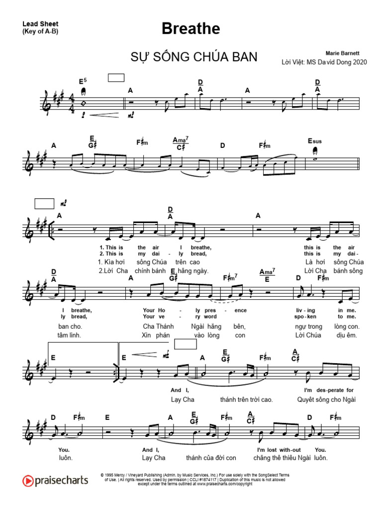 Breathe--MW Smith.Lead sheet- | PDF