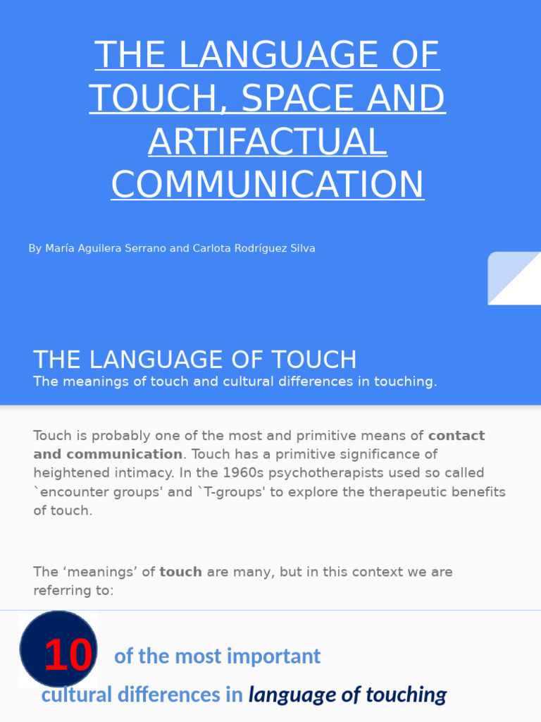 The Language of Touch, Space and Artifactual Communication | PDF