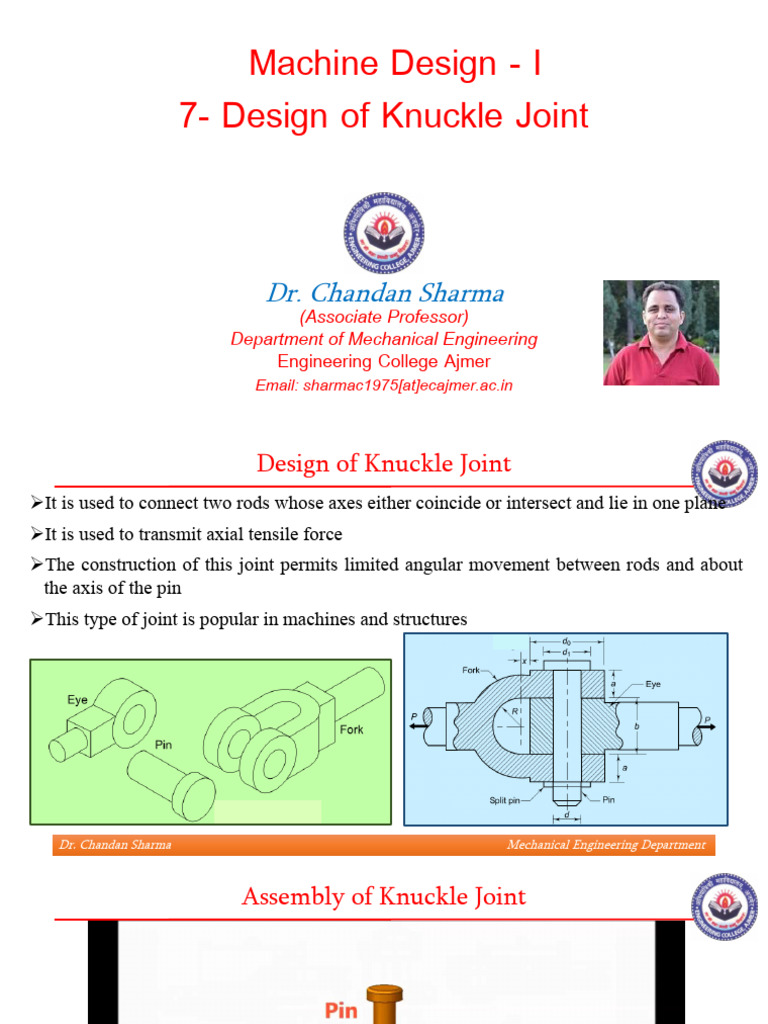 Lecture 7 - Design of Knuckle Joint | PDF