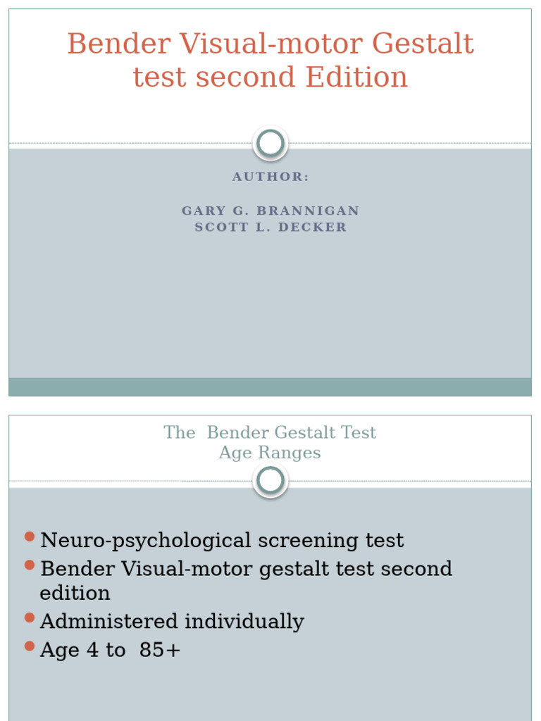 The Bender Gestalt Test 07042024 061719am | PDF