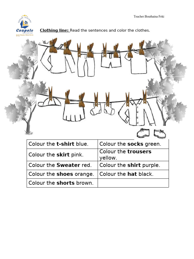 Clothes Colouring | PDF