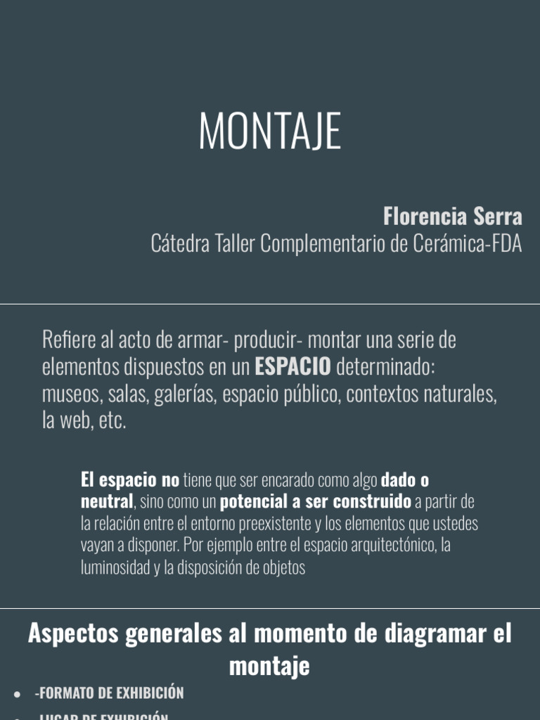 Clase Montaje CTCC 2024.pptx - Compressed | PDF