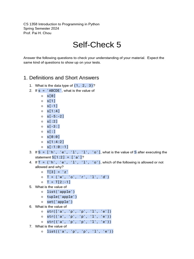 SC5 EECS 1210 (Python) Fall 2024 | PDF