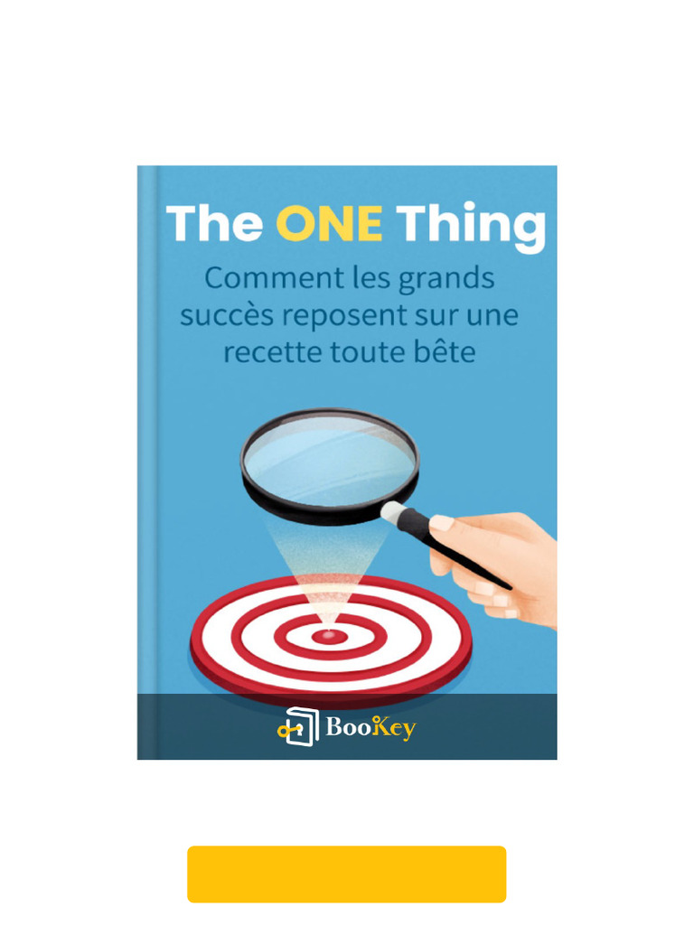 The One Thing | PDF