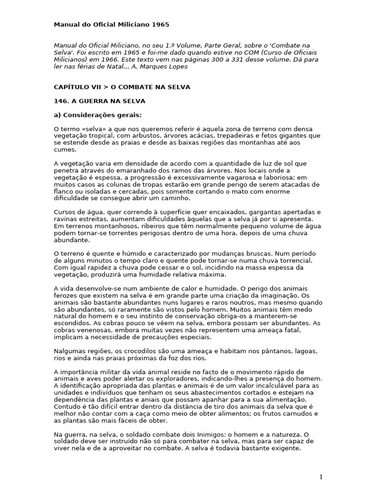 Manual Do Oficial Miliciano | PDF