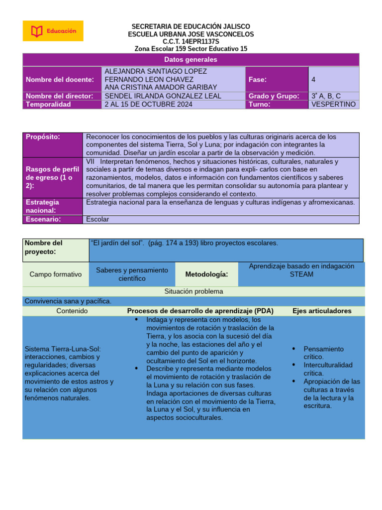 Plan Octubre 3ro | PDF