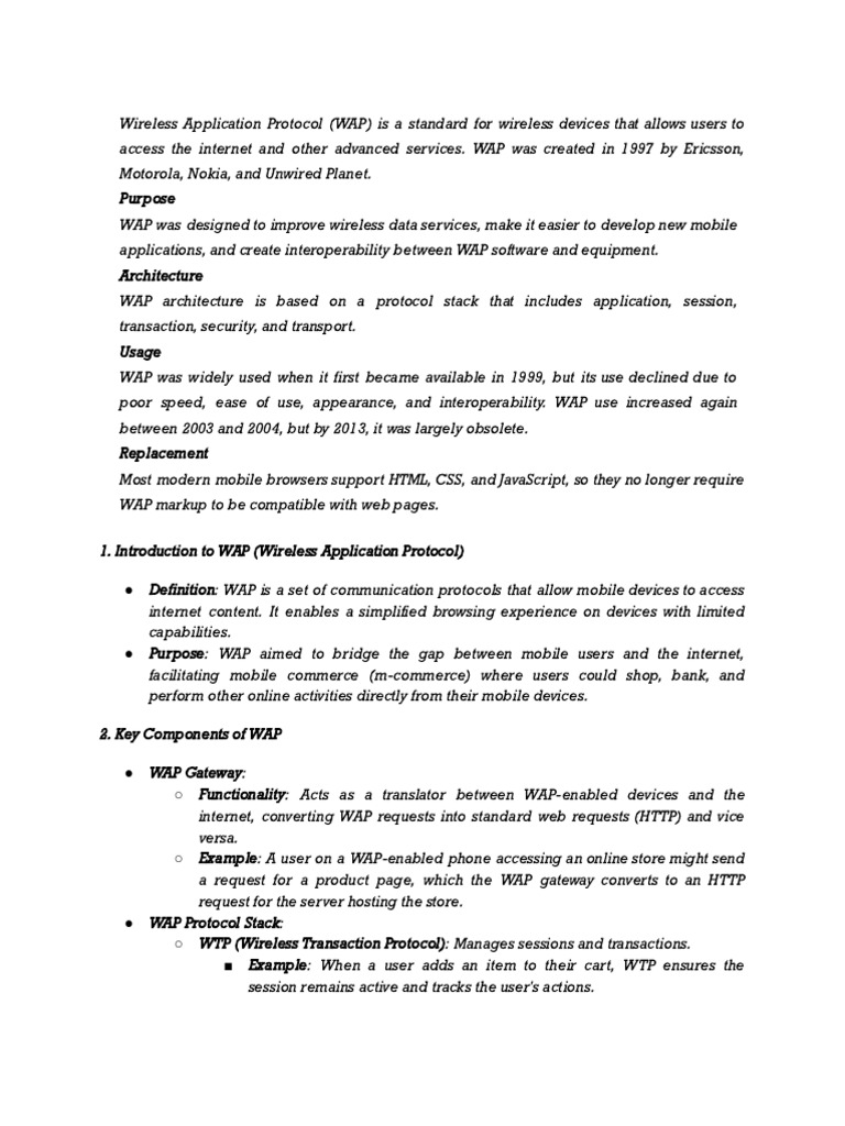 Wap Technology and Mobile Info Device | PDF | Mobile App | Tablet Computer