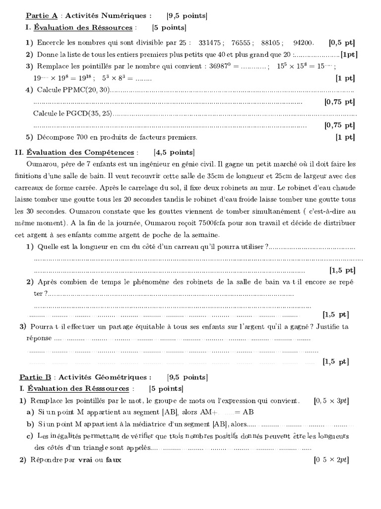 Maths 5e 1 | PDF