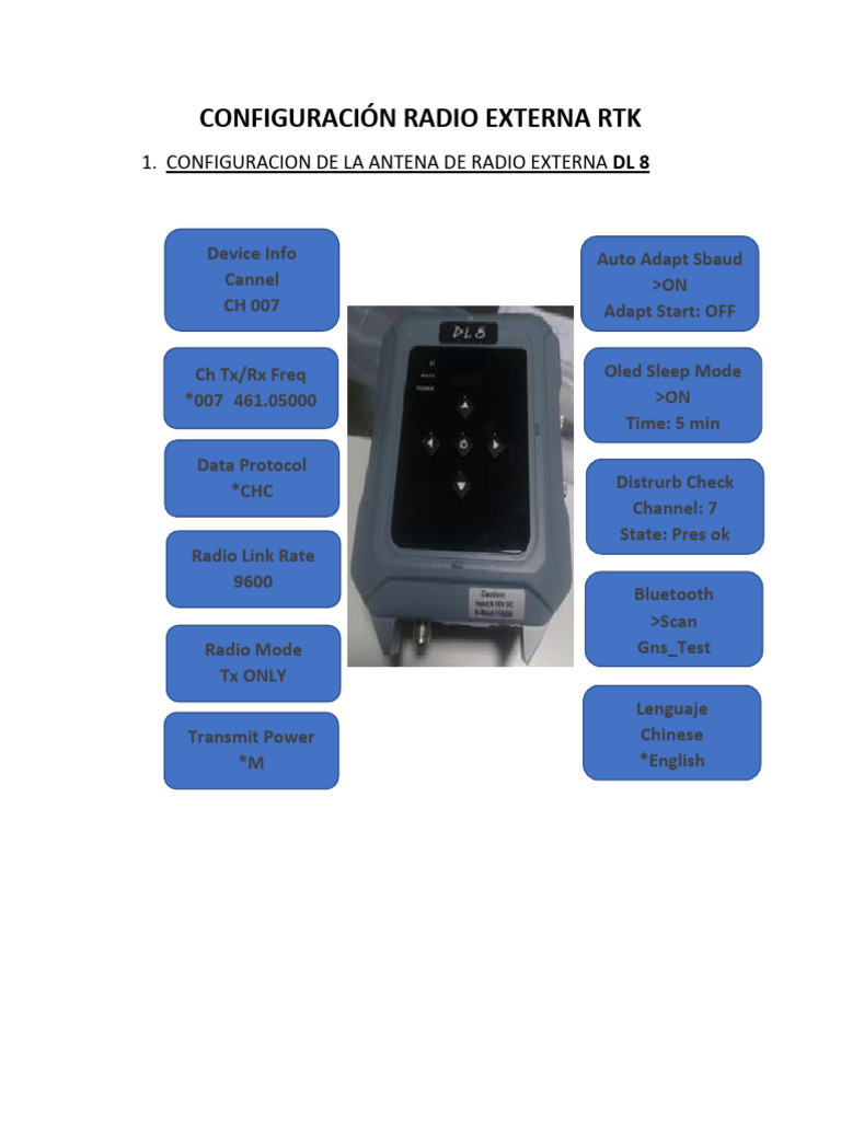 Configuración Radio Externa RTK | PDF