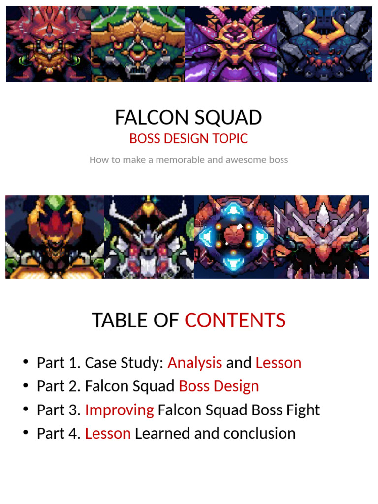 Falcon Squad - Boss Design | PDF