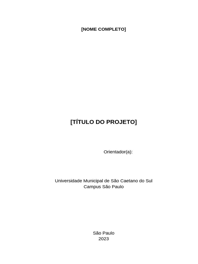 Modelo de Projeto de Pesquisa T11 | PDF