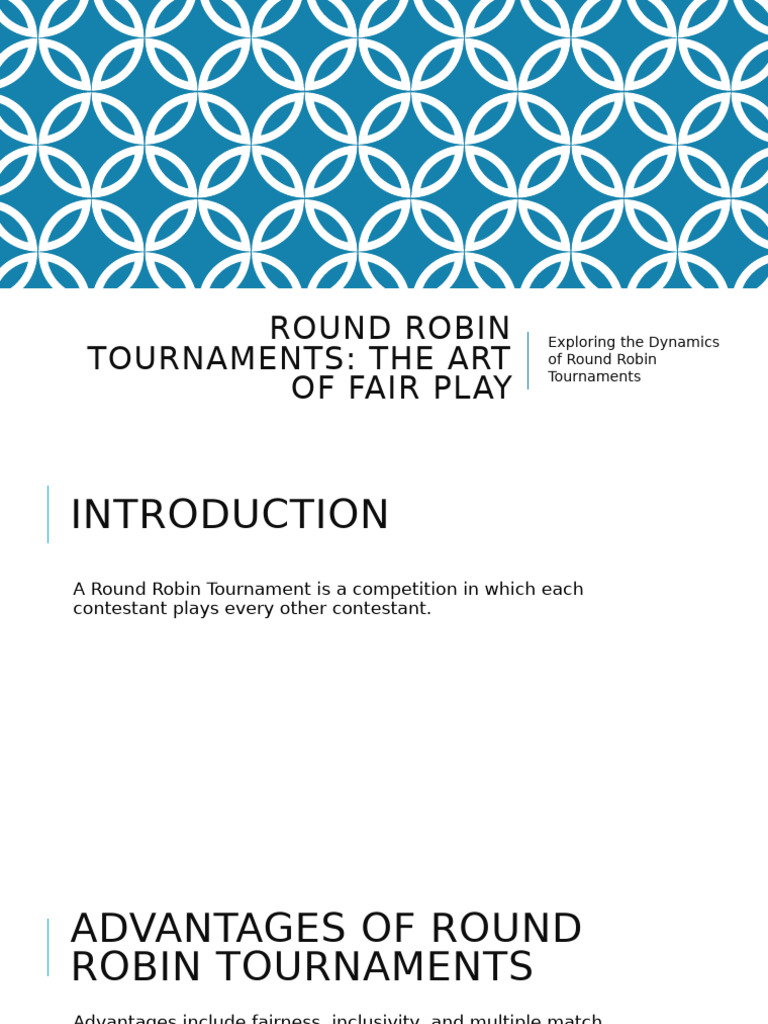 Round Robin Tournaments | PDF