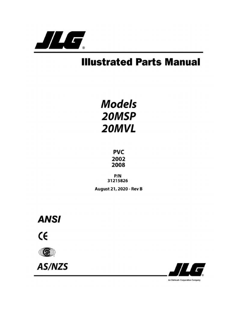 B 20msp 20mvl JLG Parts English | PDF