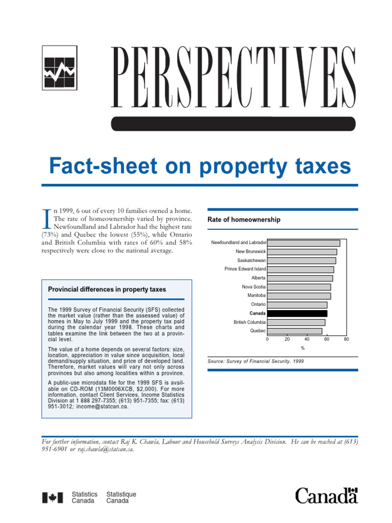 Fact-Sheet On Property Taxes | PDF | Provinces And Territories Of ...