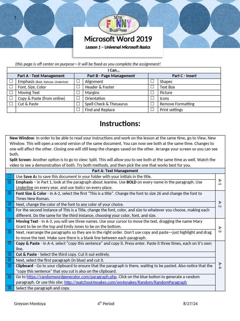 Lesson 1 Practice | PDF