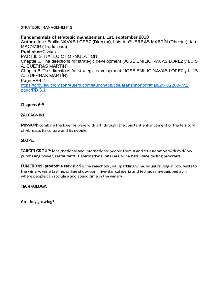 Strategic Management 2 | PDF