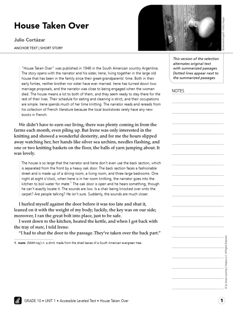 House Taken Over - Summarized | PDF | Knitting | General Fiction