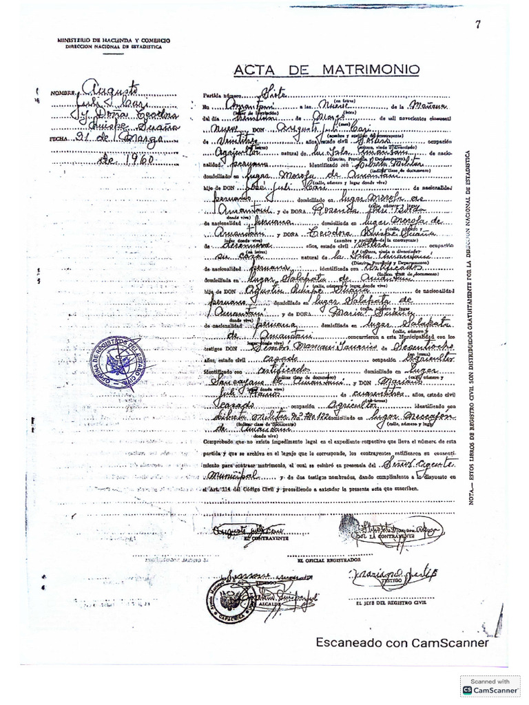 acta de matrimonio | PDF