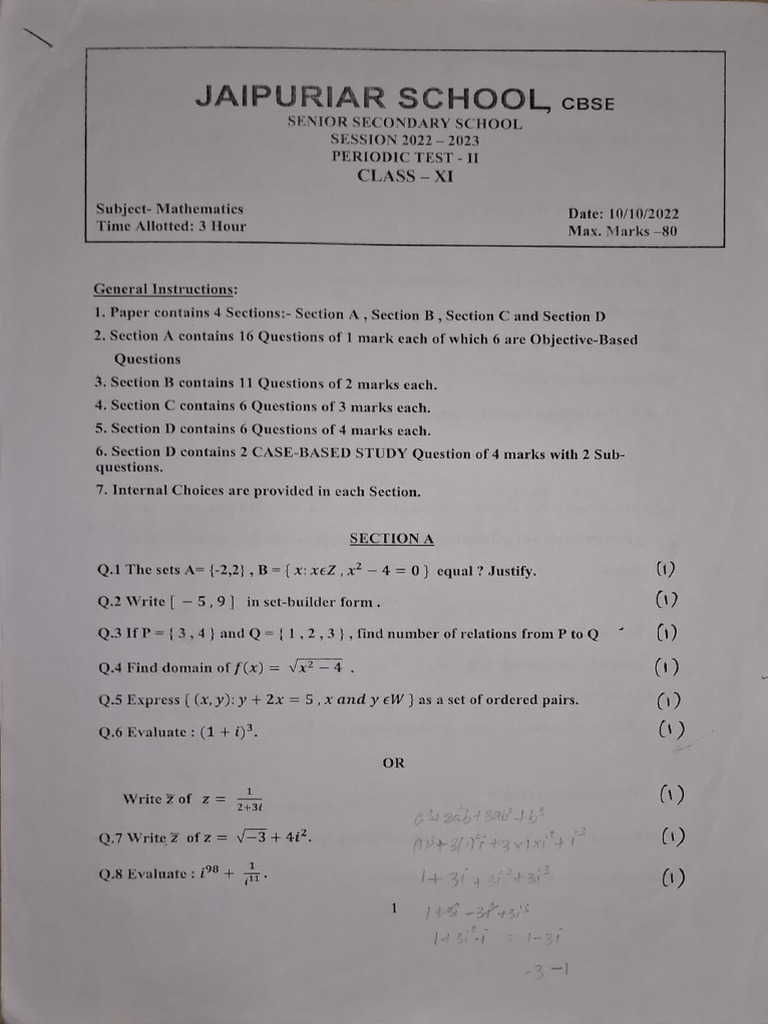 Mathematics PT-2 Paper | PDF