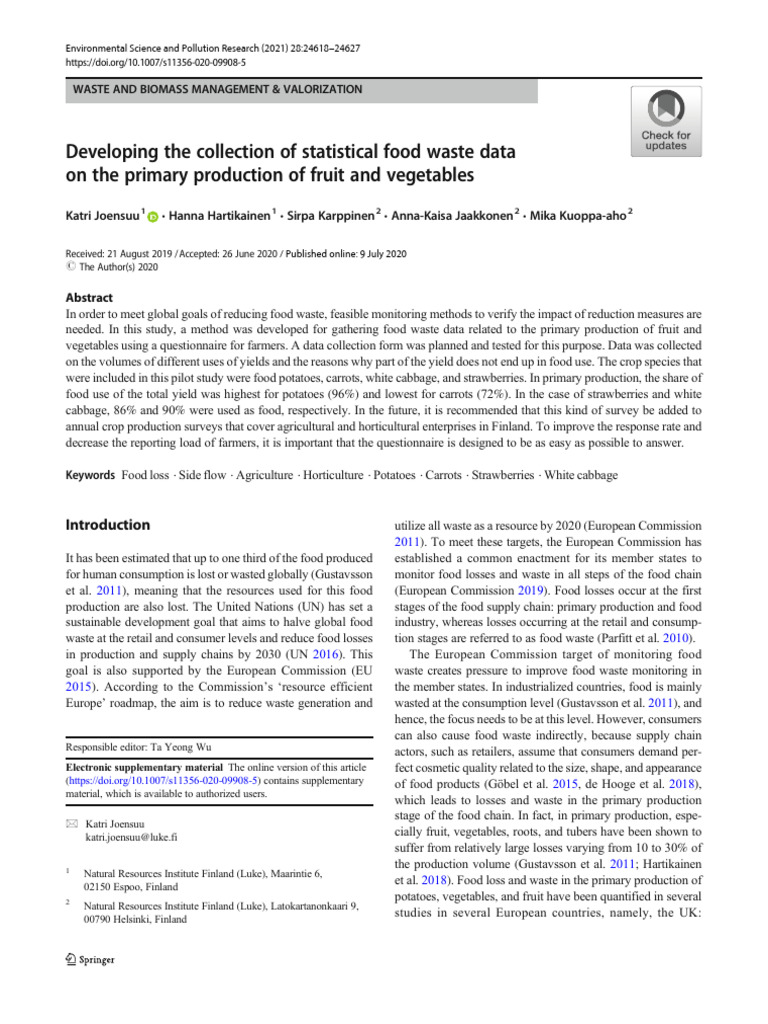 JOENSUU Et Al (2021) - Developing The Collection of Statistical Food ...