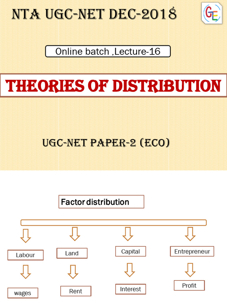 Topic-16 theories of distribution | PDF