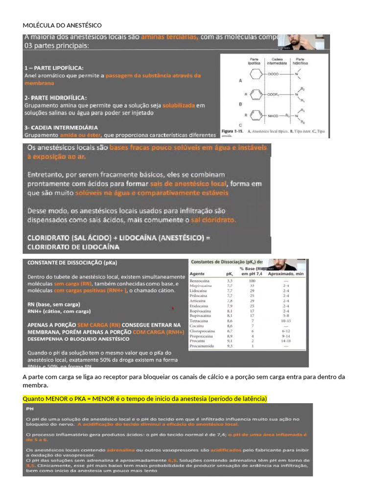 Molécula Do Anestésico | PDF