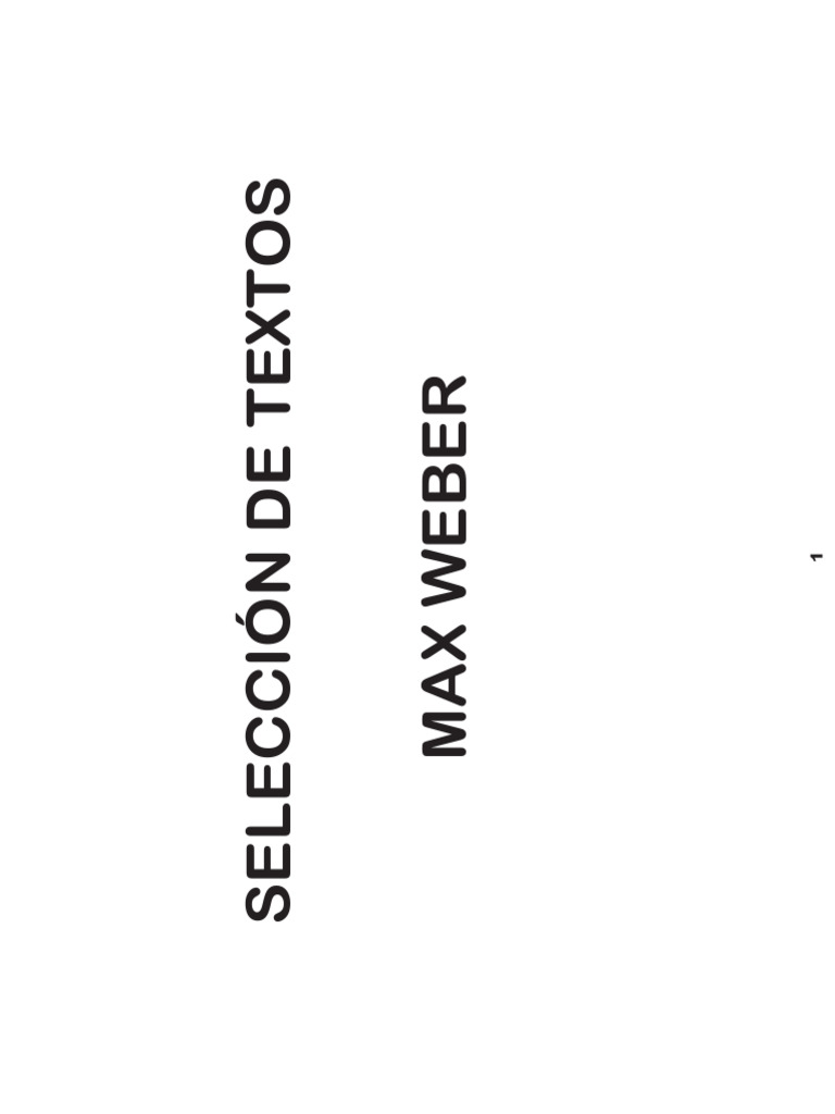 Weber - Material Complementario Completo | PDF