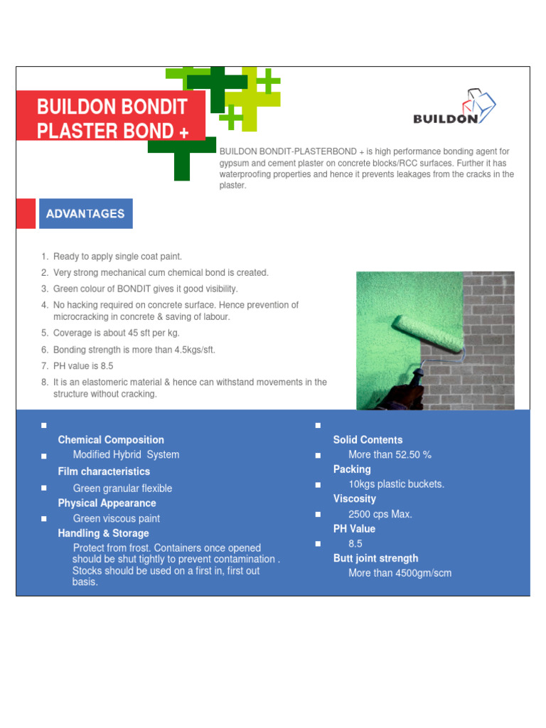 Buildon Bondit Plaster Bond + | PDF
