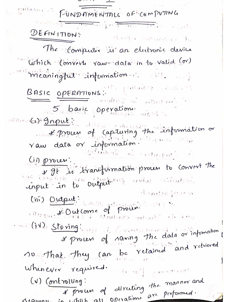 Python Unit1 Notes Pdf