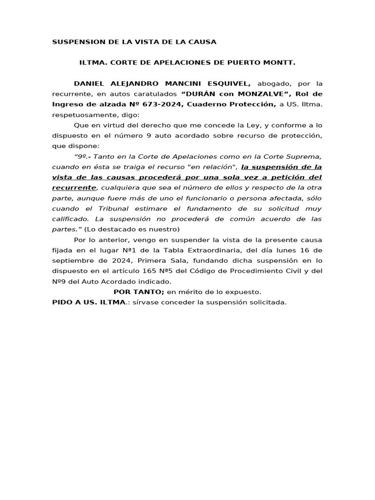 Suspension CA 673-2024 | PDF