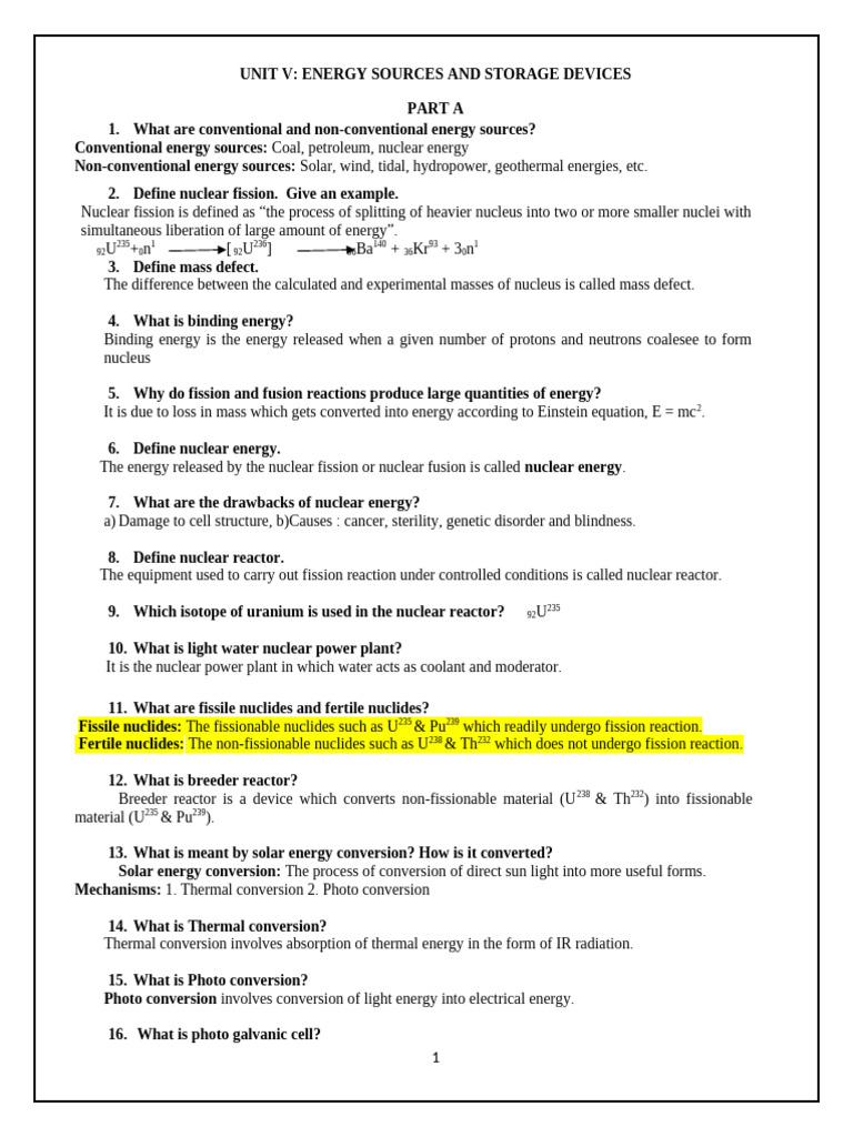 Energy Sources and Storage Devices Overview | PDF | Lithium Ion Battery | Nuclear Fission