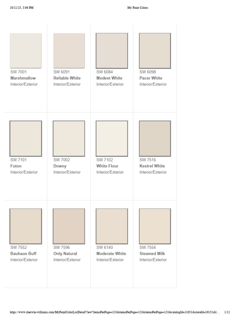 My Paint Colors | PDF