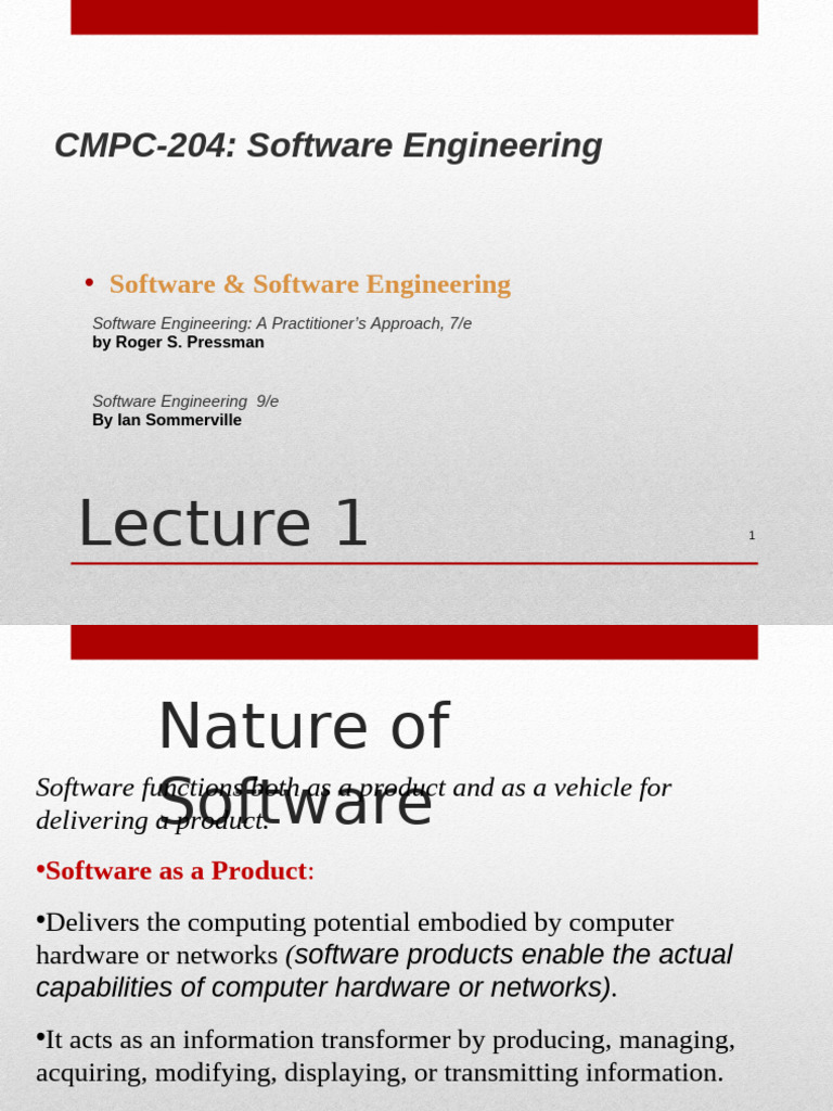 Lecture 1 | PDF | Software | Engineering