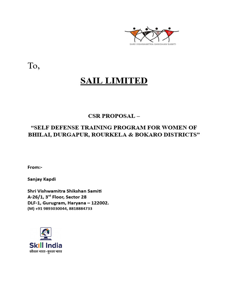 CSR Proposal Sail Self Defense SVSS | PDF